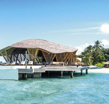 Fantastic restaurant emerging like a sea creature in the Maldives ...